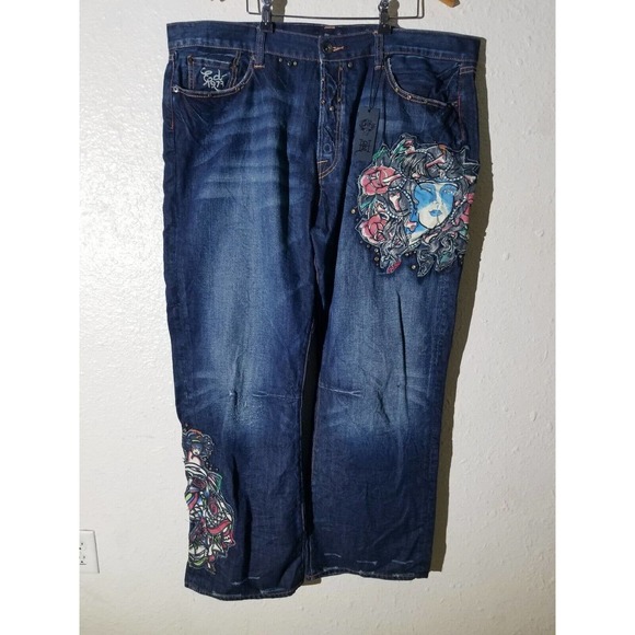 Ed Hardy | Jeans | Nwt Rare Ed Hardy Christian Audiger Skull Geisha ...